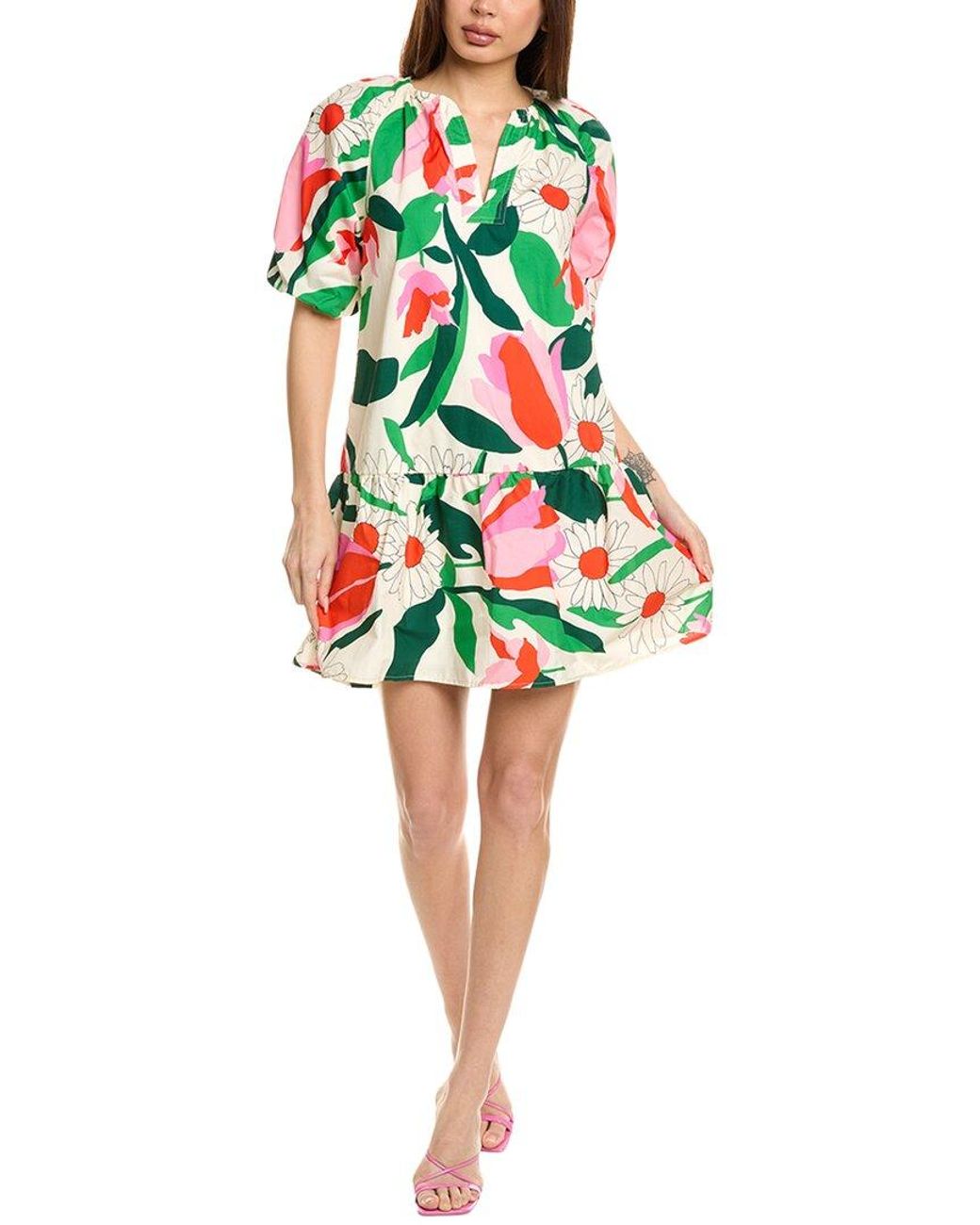 FLORA BEA NYC Meena Mini Dress in Red | Lyst