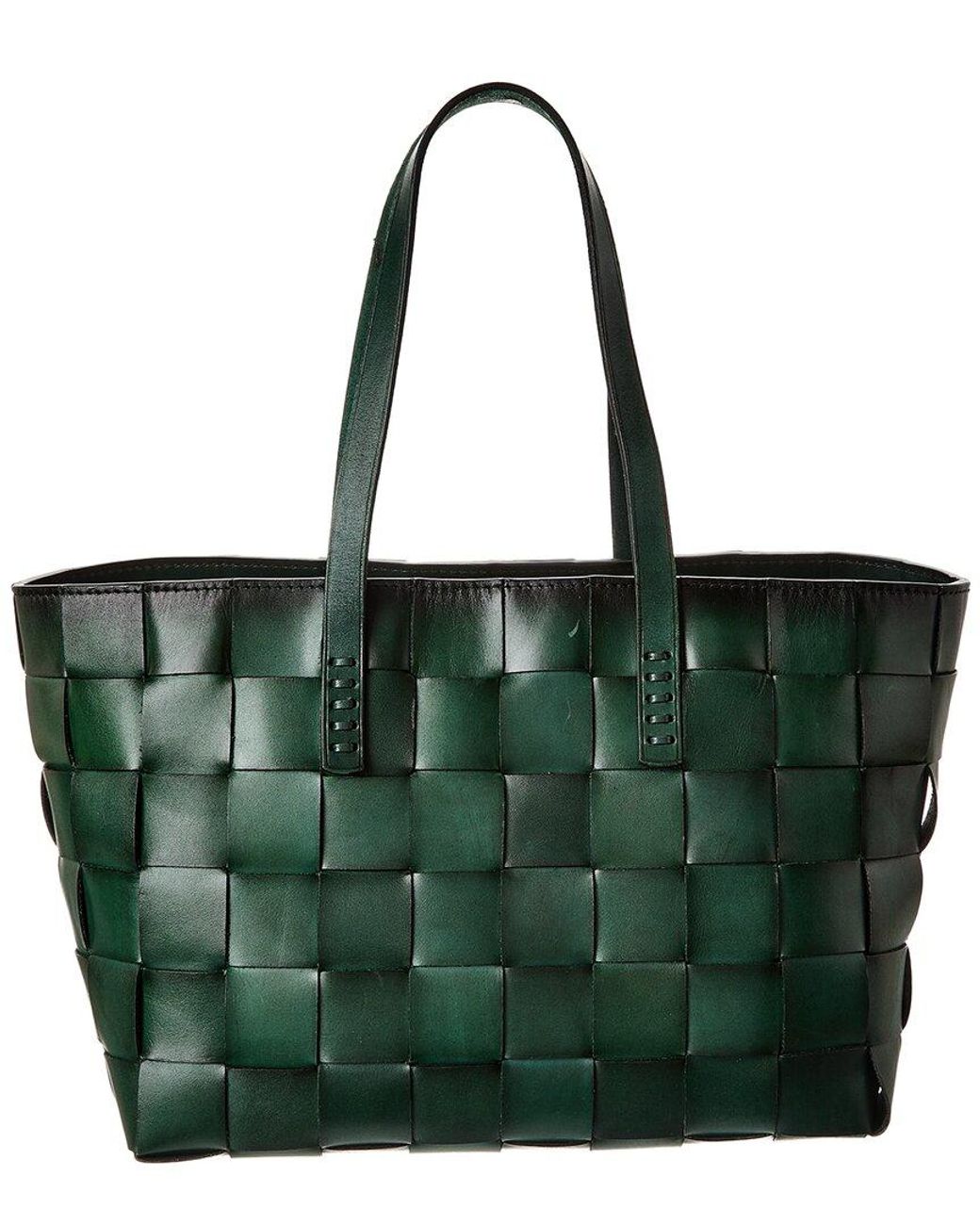Dragon Diffusion Woven Leather Tote in Green | Lyst
