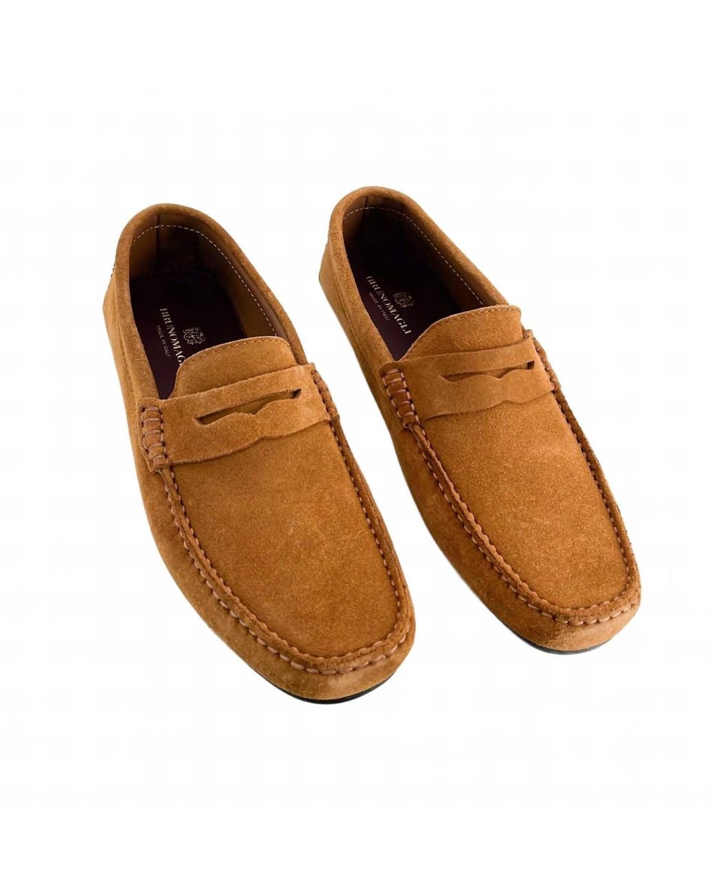 Bruno Magli Xane Driver Moccasin Shoes in Brown for Men | Lyst