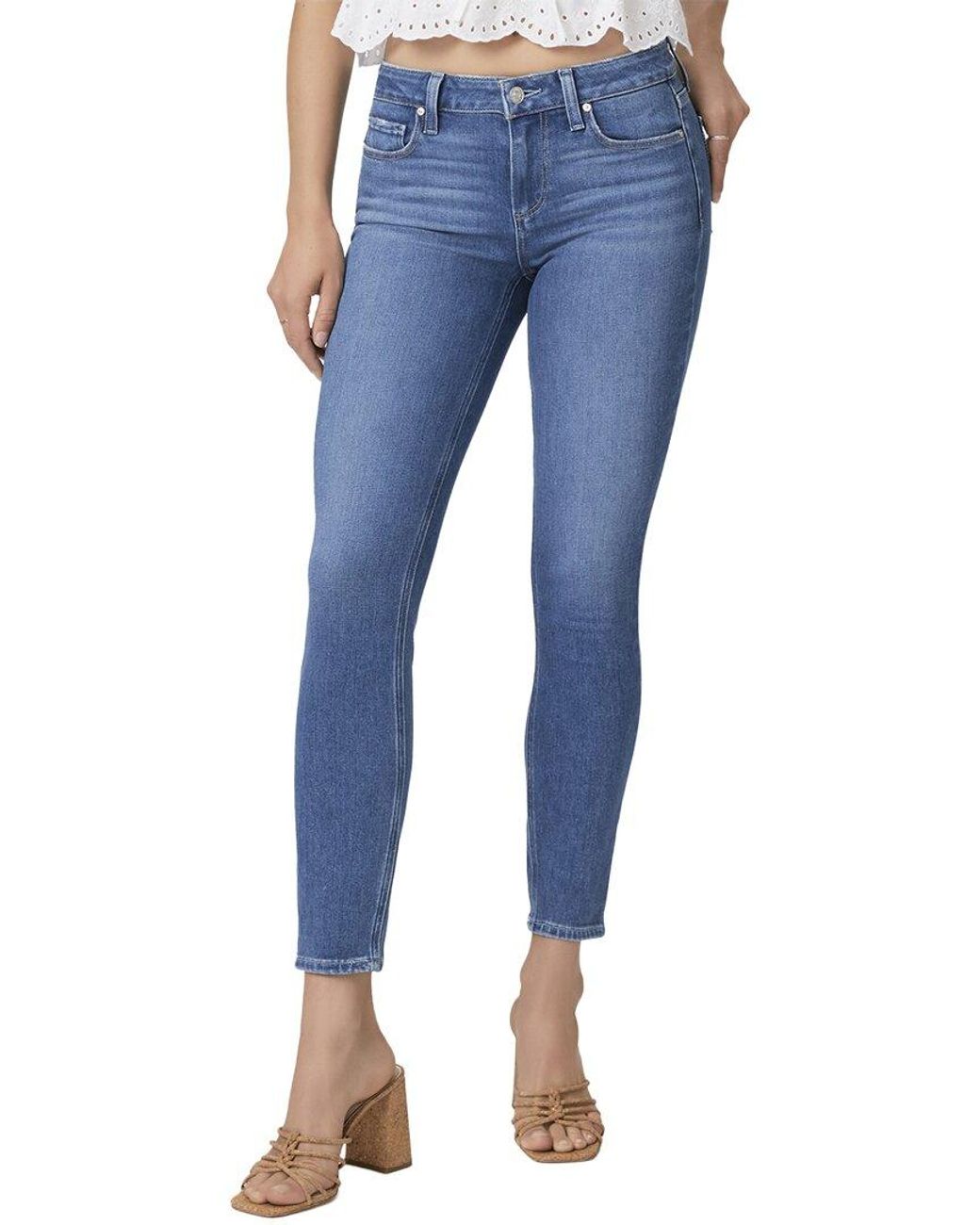 PAIGE Verdugo Mid Rise Ultra Skinny Ankle Jean in Blue | Lyst