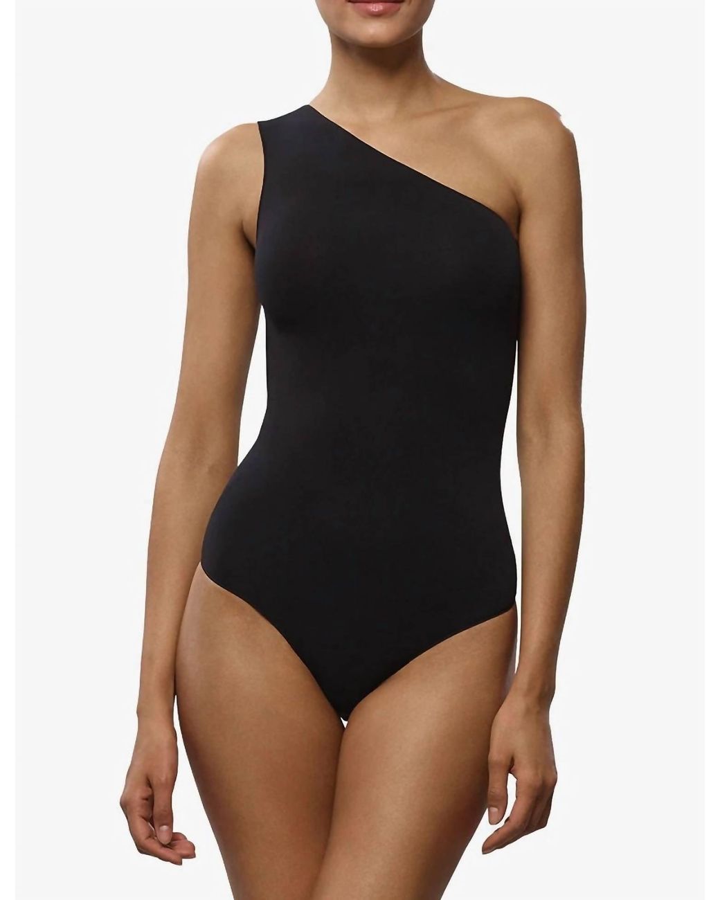 Commando Ballet One Shoulder Thong Bodysuit In Black Lyst