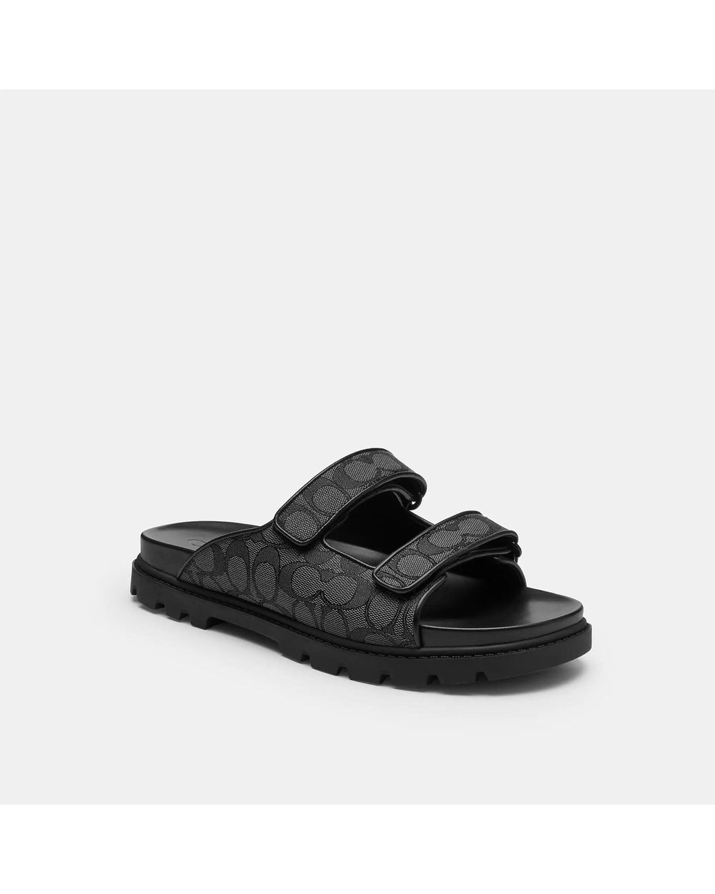 COACH Double Banded Sandal in Black for Men | Lyst