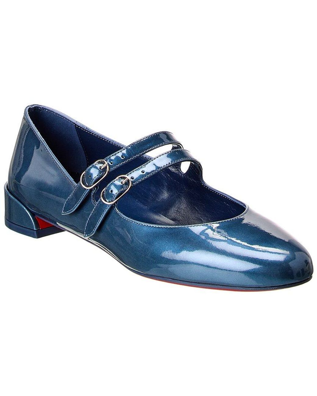 Christian Louboutin Sweet Jane Patent Mary Jane Pump in Blue | Lyst