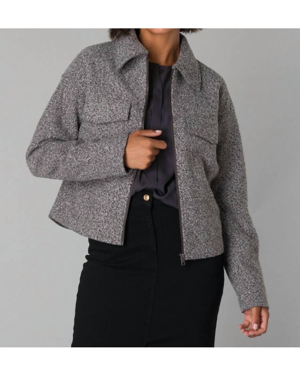 YEST Olicia Jacket in Gray | Lyst