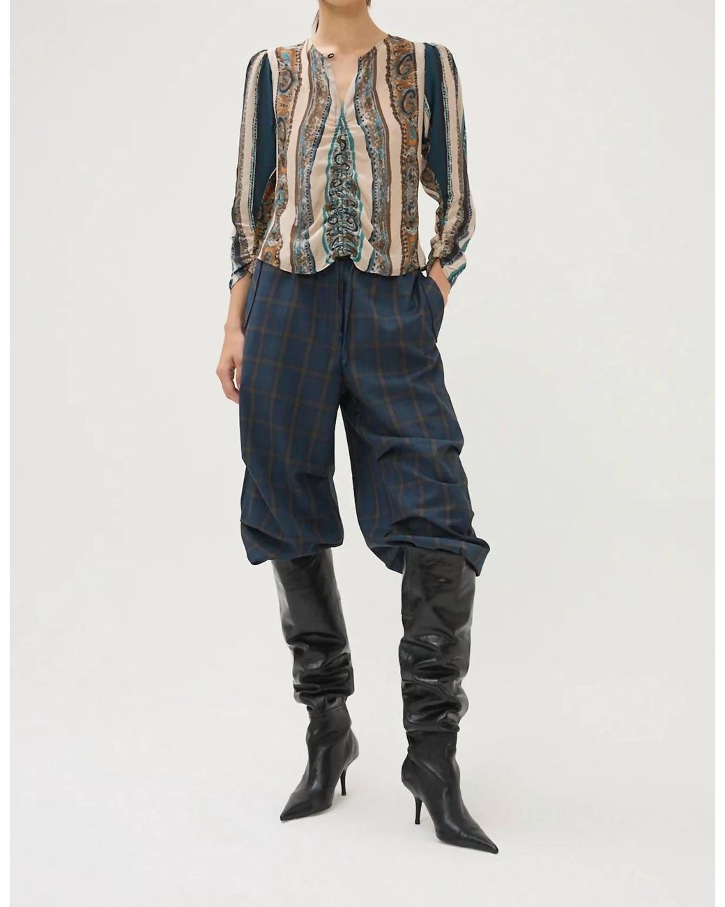 Maria Cher Lennon Paula Top in Blue | Lyst