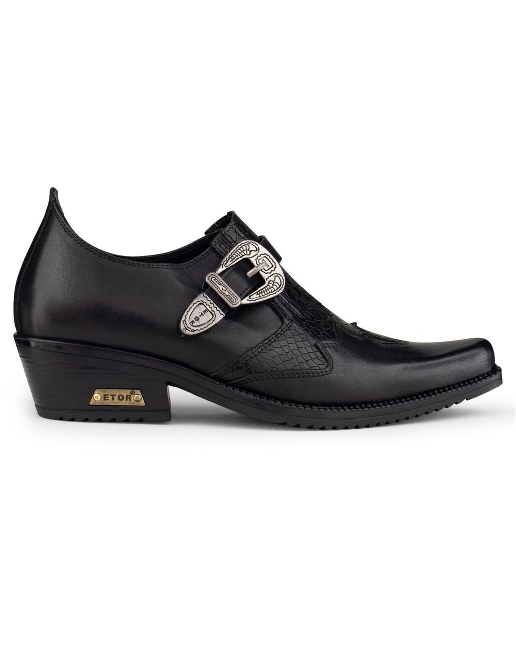 Infinity Leather Leather Winklepickers Cowboy Cuban Biker Shoes in ...