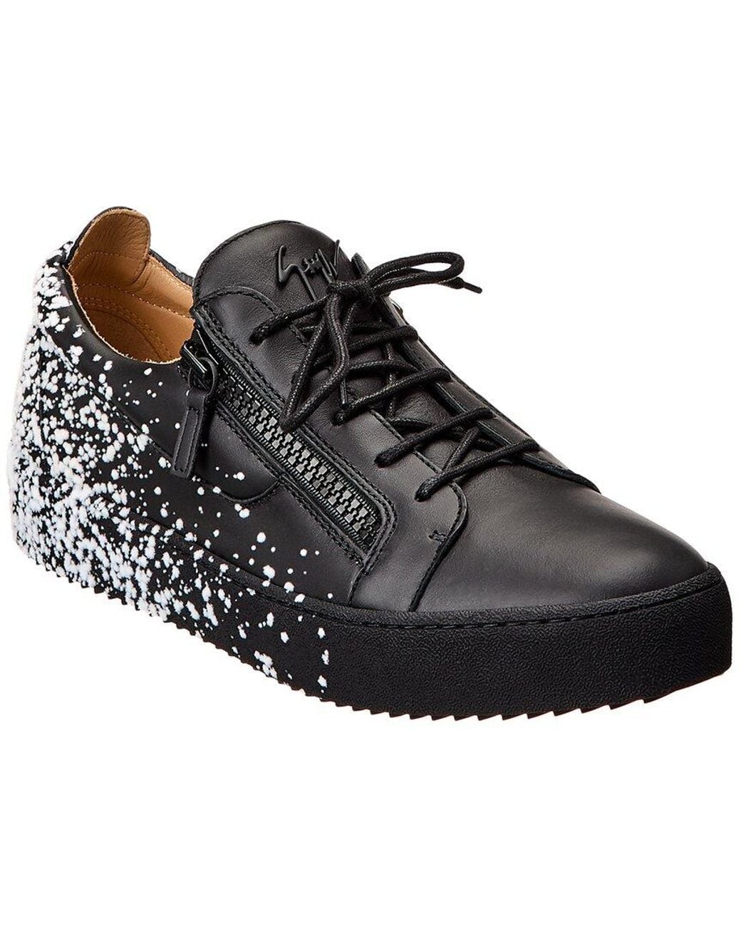 Giuseppe Zanotti May Leather Sneaker in Black for Men | Lyst