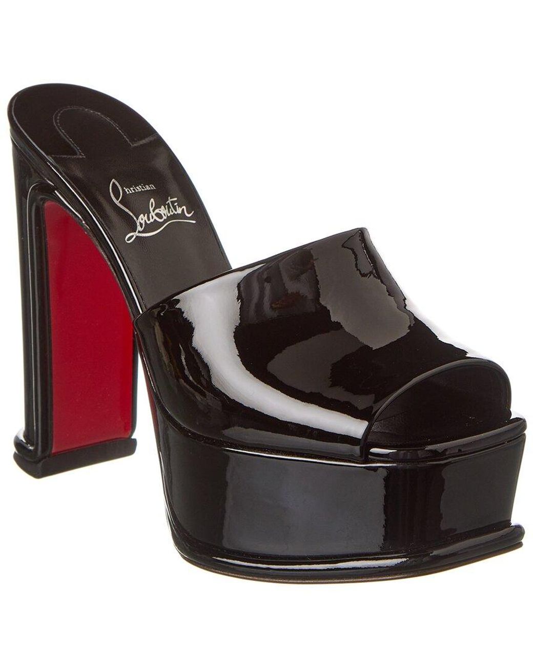 Christian Louboutin Amali Alta 130 Patent Platform Mule in Red | Lyst