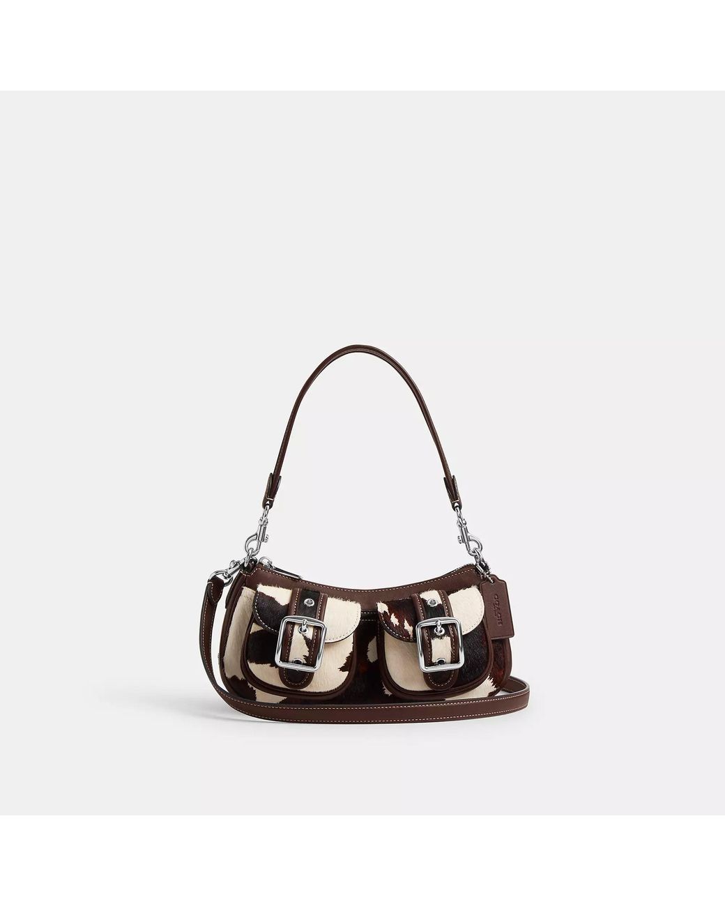 COACH Ashton Bag With Cow Print in White | Lyst