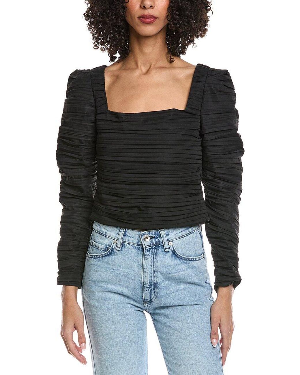 Seraphin Pleated Blouse in Black | Lyst
