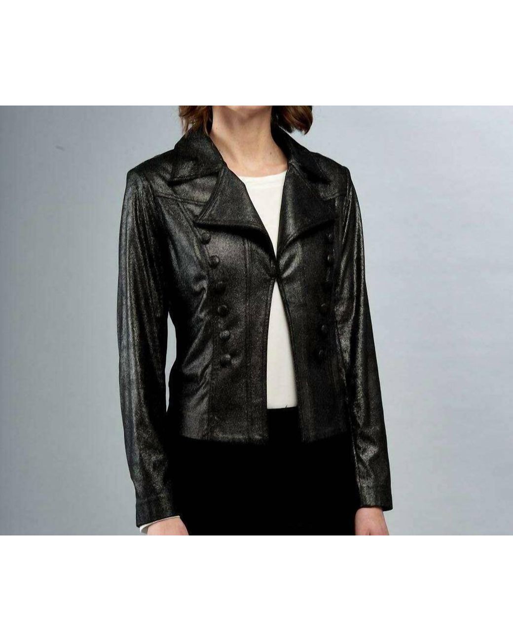 Insight Button Trimmed Jacket in Black | Lyst