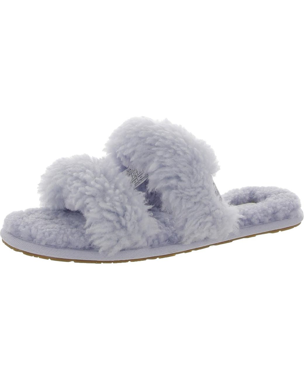 UGG Maxi Curly Scuffetta Shearling Slide Slippers in Gray | Lyst