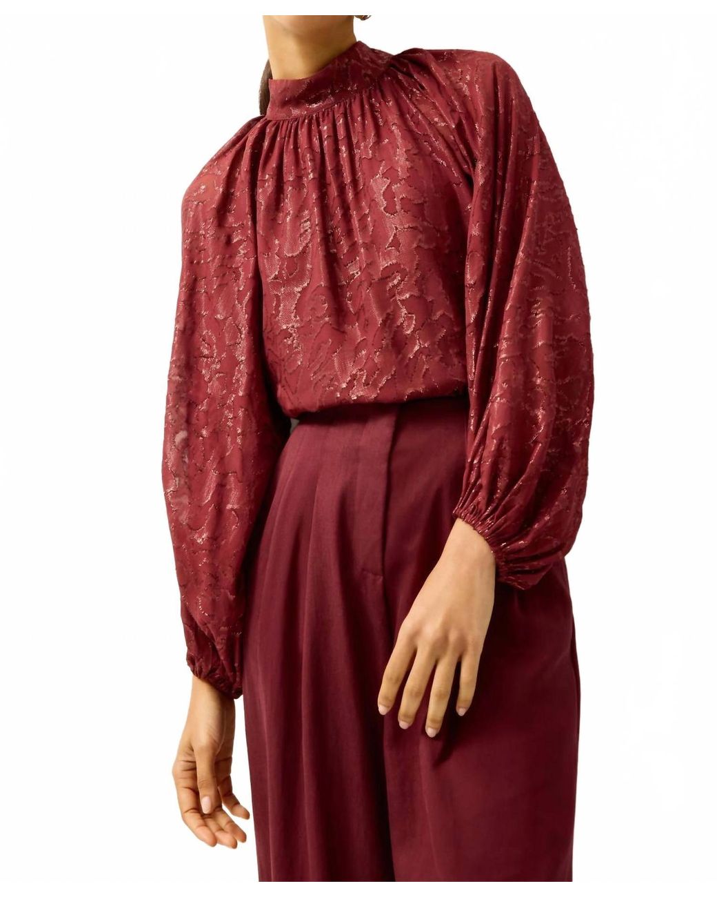 Marie Oliver Oryan Blouse in Red | Lyst