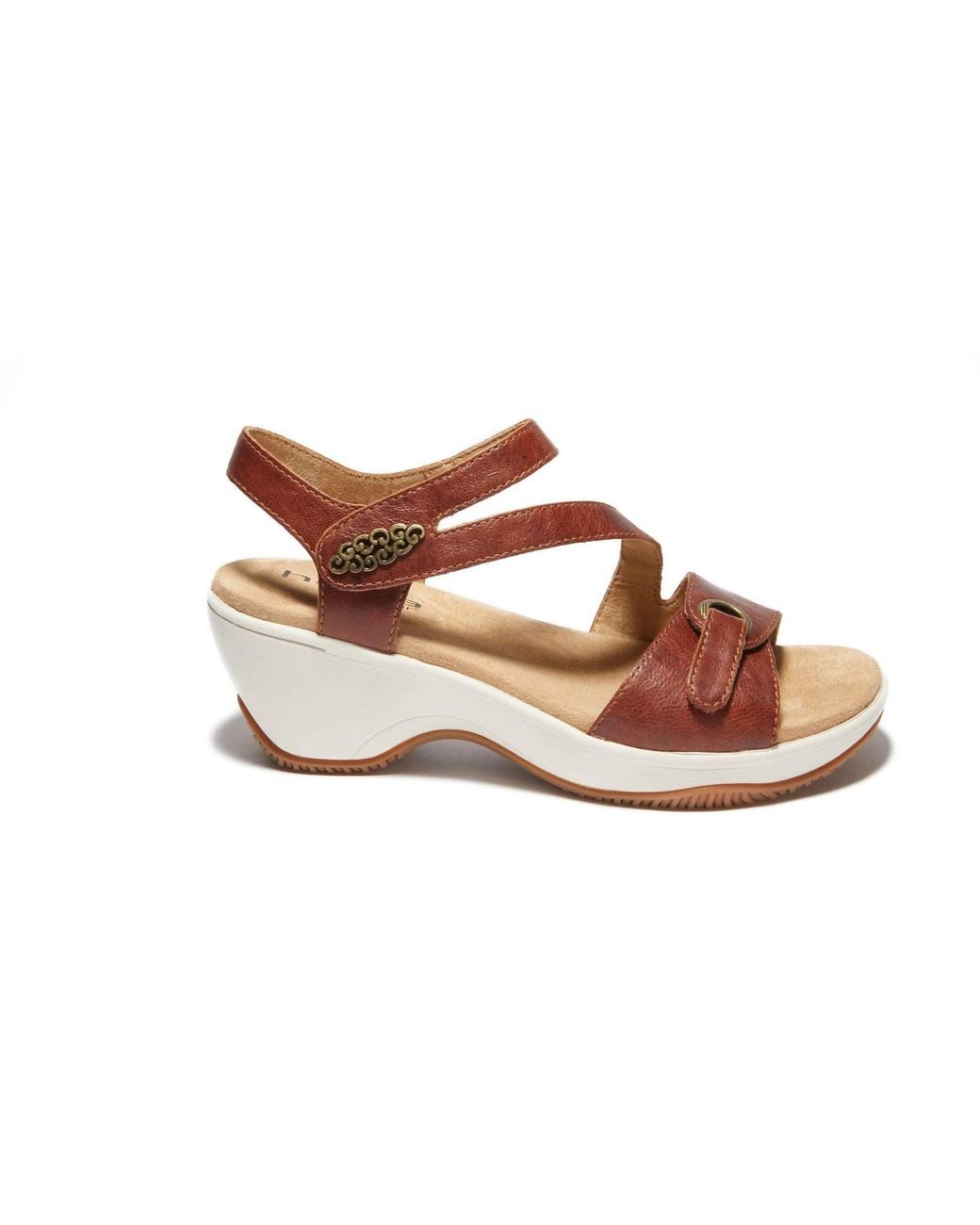 HALSA FOOTWEAR Cindy Vintage Calf Sandals in Brown | Lyst