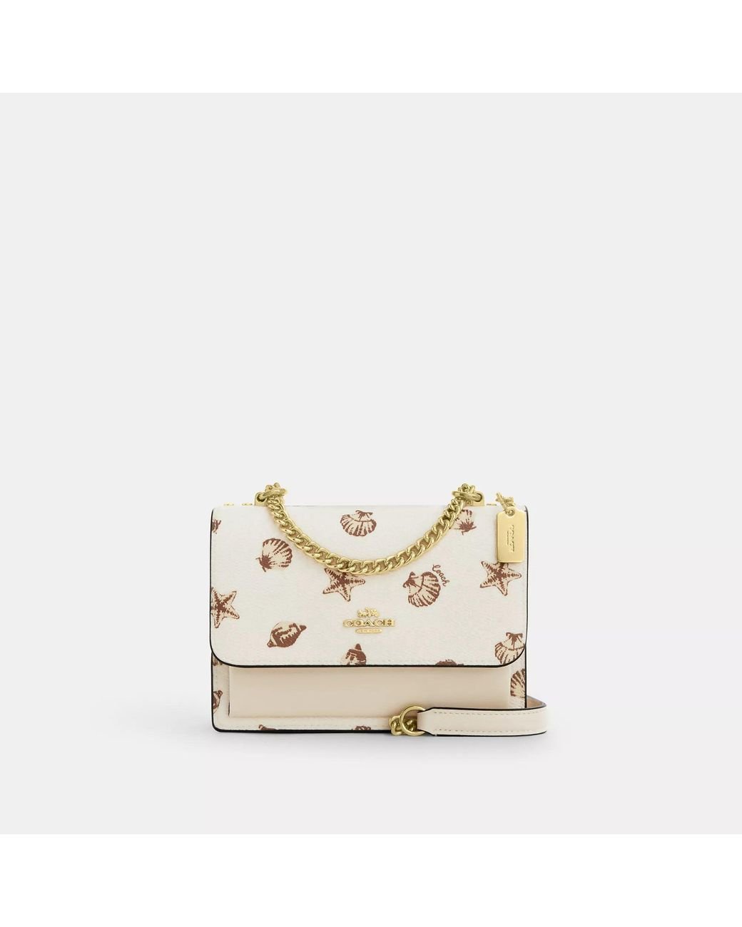 COACH Mini Klare Crossbody Bag With Shell Print in Natural | Lyst