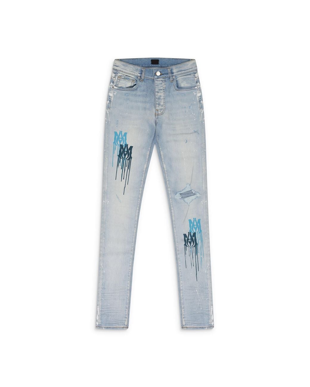 Amiri Light Ma Drip Jeans in Blue for Men | Lyst