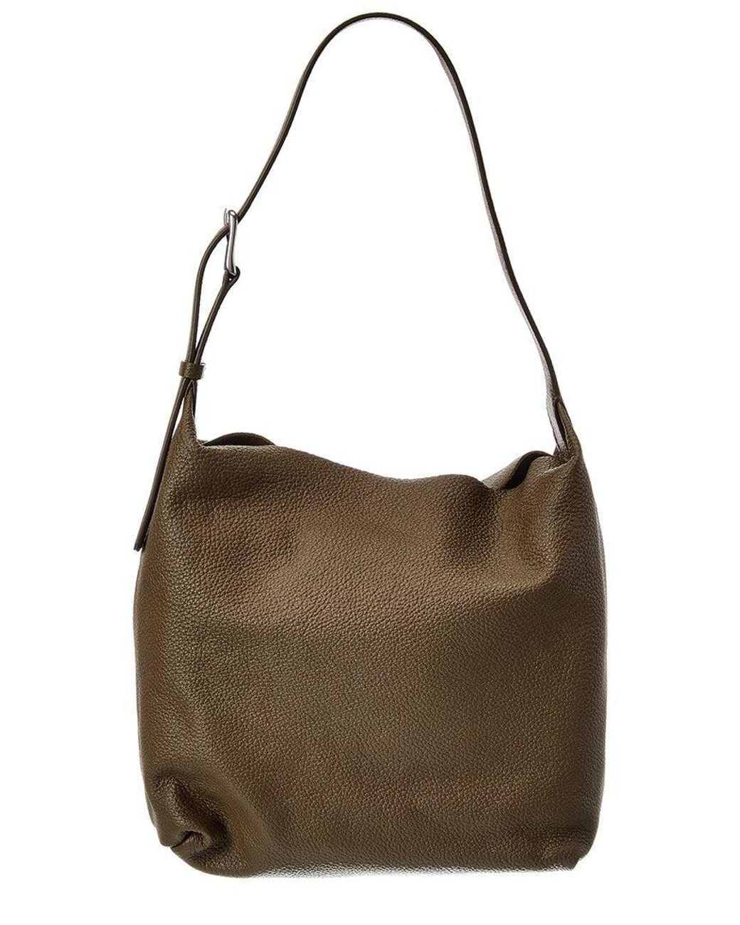 The Row Isa Leather Hobo Bag in Brown | Lyst