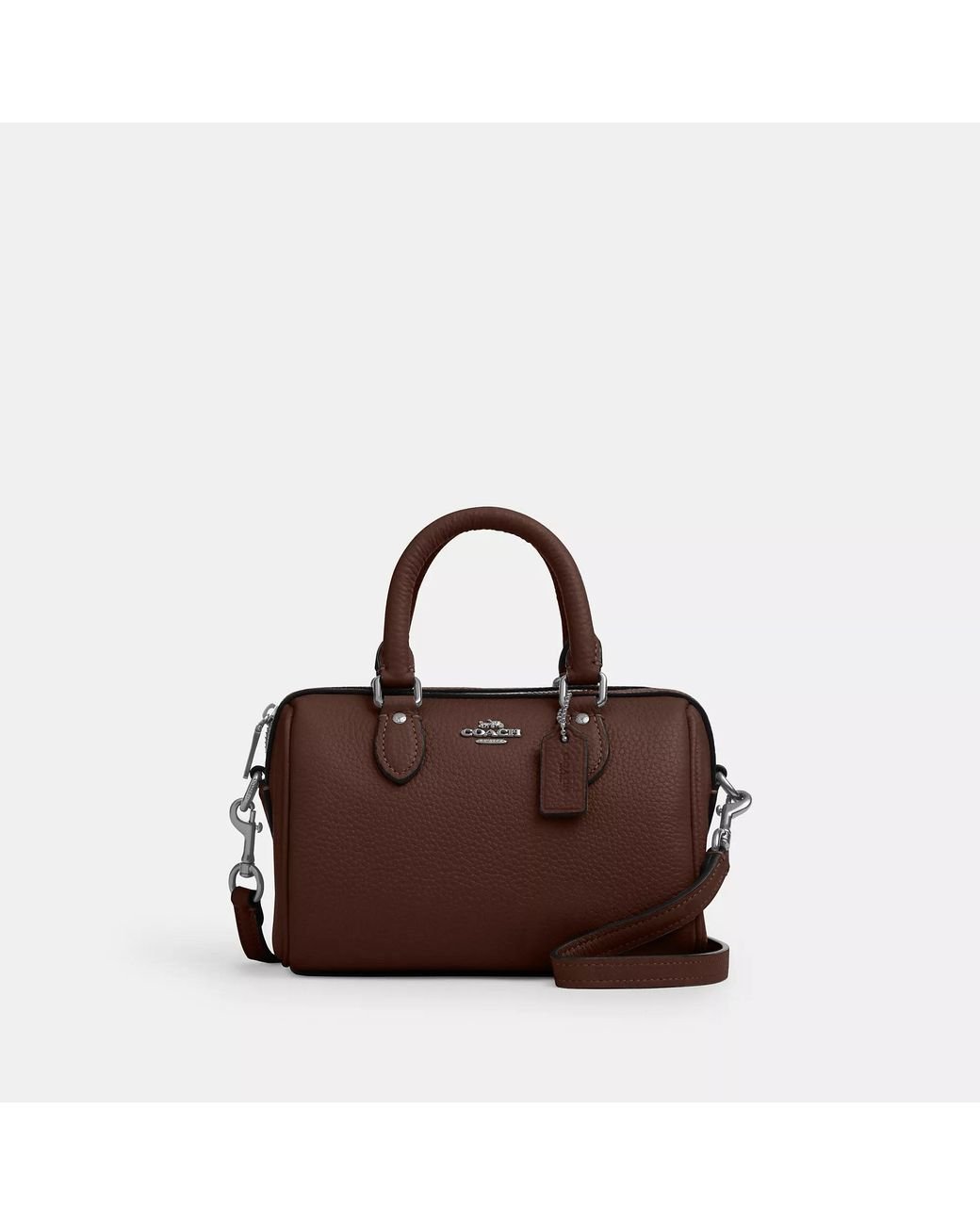 COACH Mini Rowan Crossbody Bag in Brown | Lyst