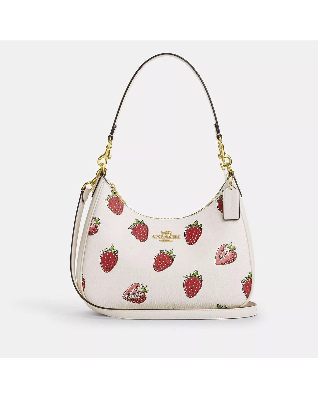 COACH Teri Hobo Bag With Strawberry Print in Pink | Lyst