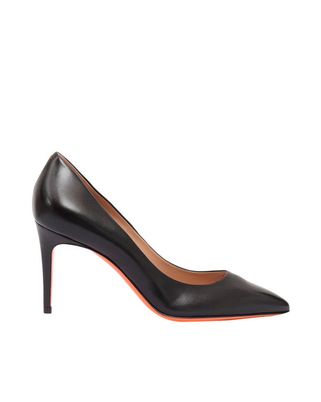 Santoni Pointed Toe High Pumps in Black | Lyst