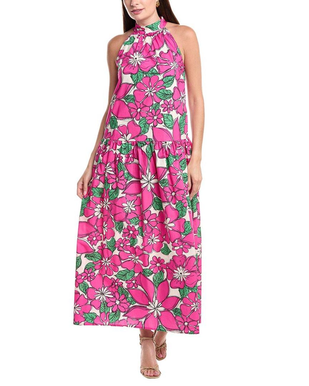 FLORA BEA NYC Eleana Midi Dress in Pink | Lyst
