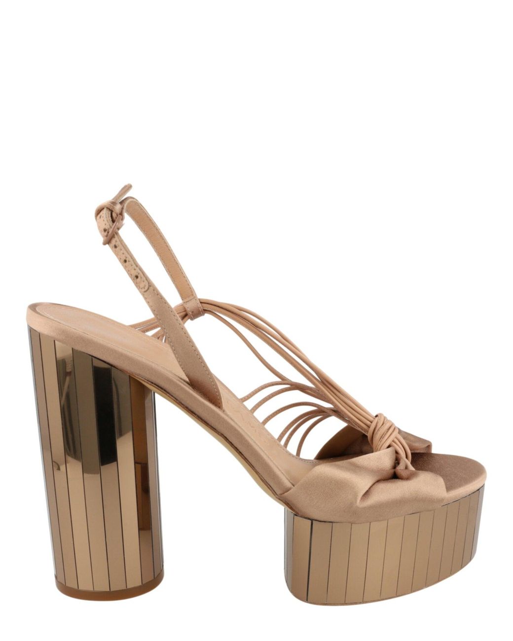 Ferragamo Sabrina Mirrored Platform Heels | Lyst