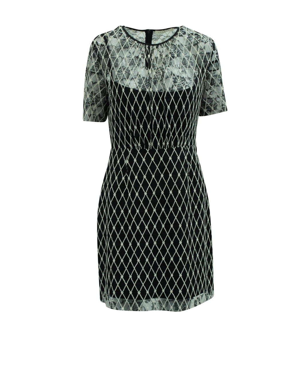 Sandro Sandro Lace Mini Dress in Black | Lyst