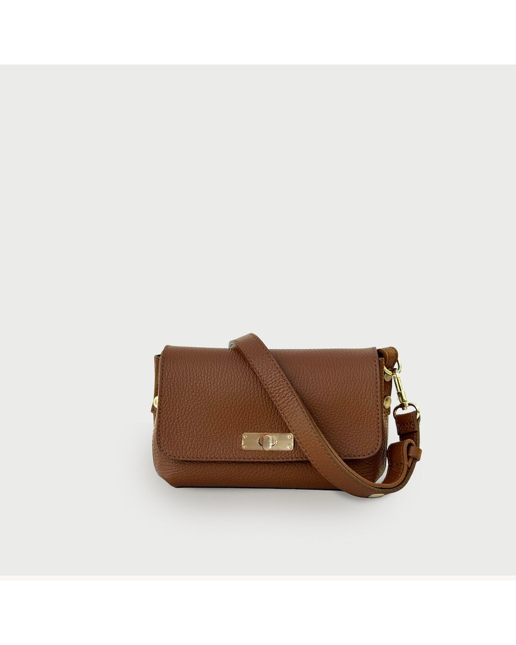 Apatchy London The Maisie Mink Leather Bag in Brown | Lyst