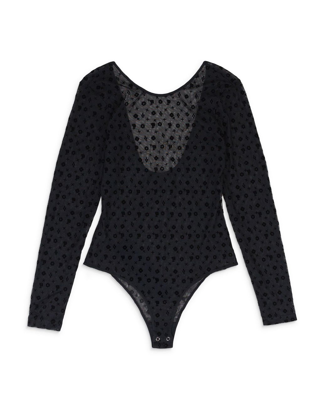 Purple Brand Mesh High Cut Bodysuit in Black | Lyst