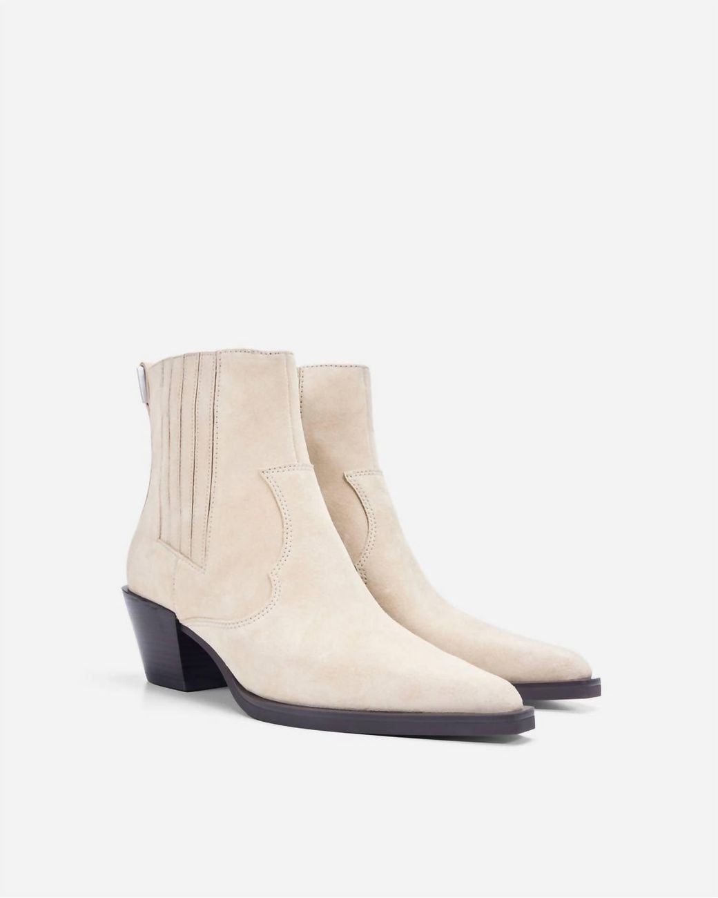 Rag & Bone Dart Suede Western Boots in White | Lyst