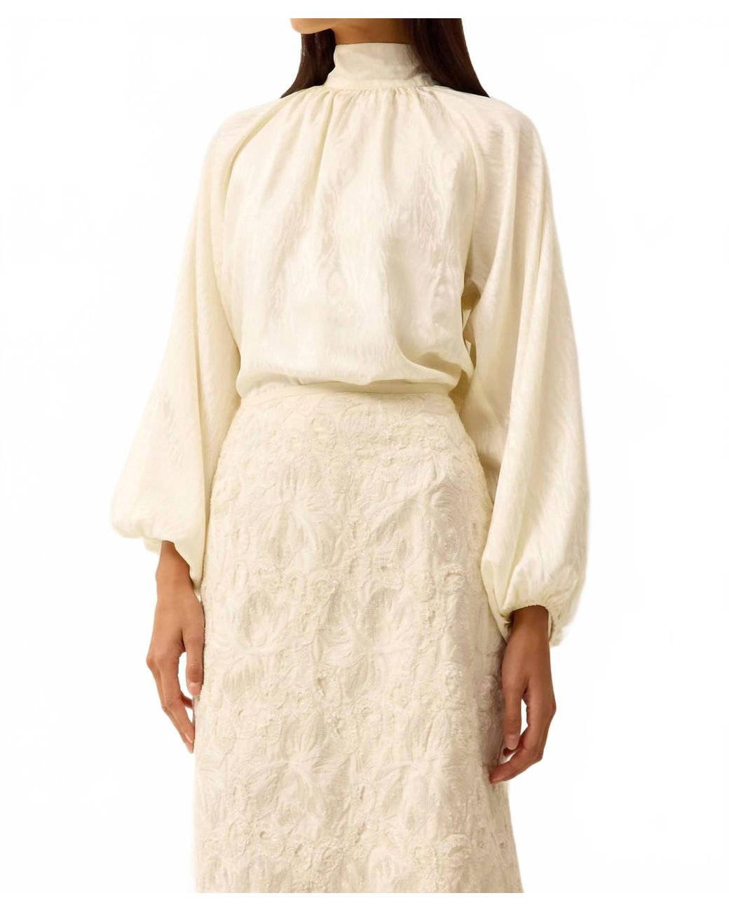 Marie Oliver Oryan Blouse in Natural | Lyst