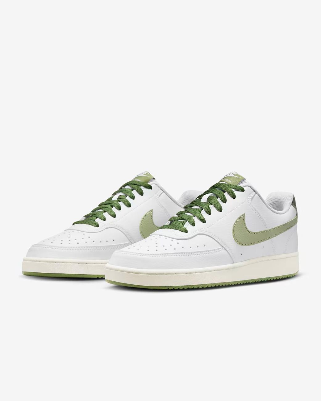 Nike Court Vision Low Fj5480-100 Sneakers Oil Leather Shoes in White ...