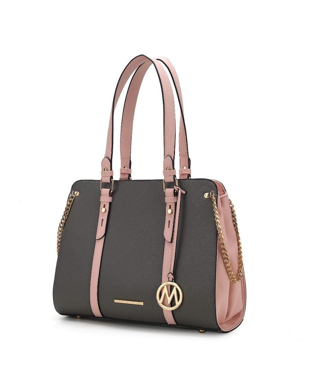 MKF Collection by Mia K Amy Color Block Vegan Leather Tote Bag in Black ...