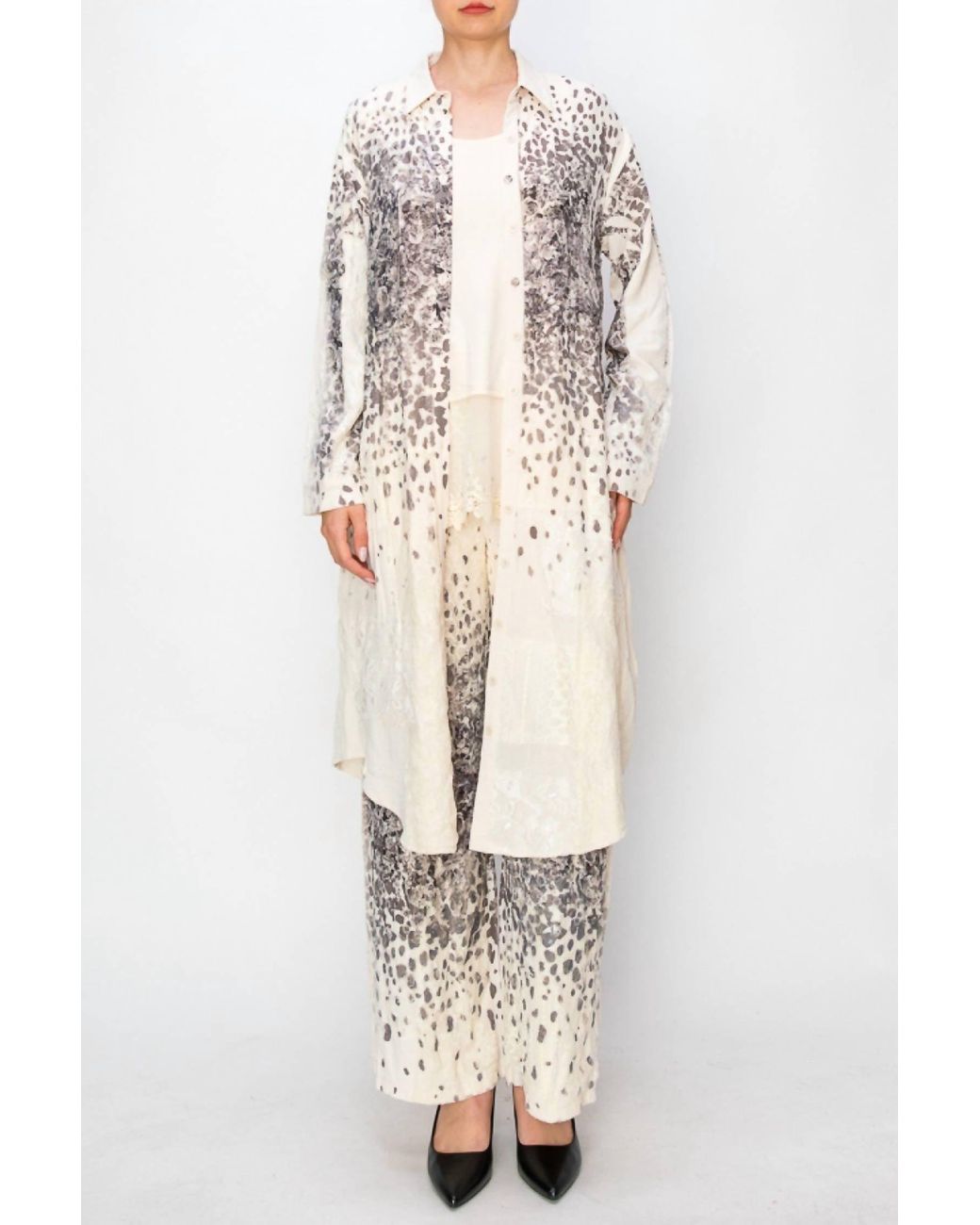 Origami Jewellery Lace Long Jacket in White | Lyst