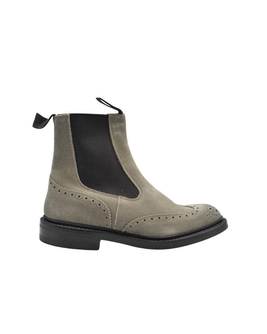 Tricker's Laced Boots With Brogue Detailing in Brown for Men | Lyst