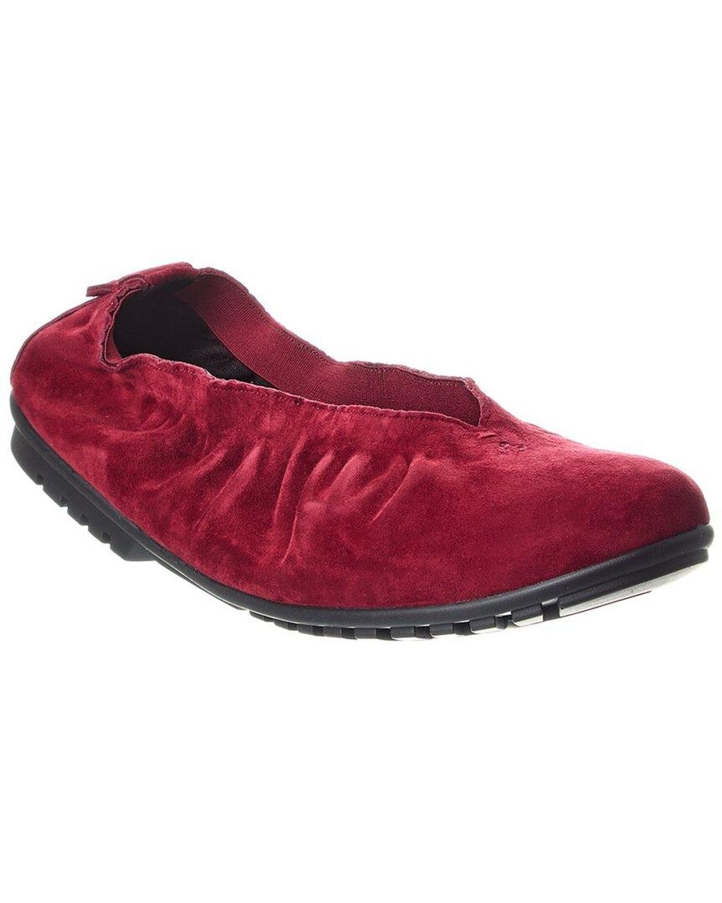 The Flexx Benedetta Suede Flat in Red | Lyst