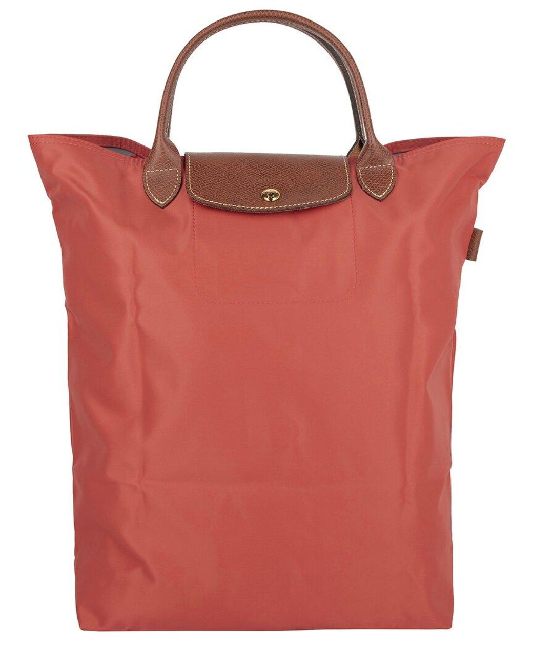 Longchamp Le Pliage Original Medium Canvas Short Handle Tote in Red | Lyst
