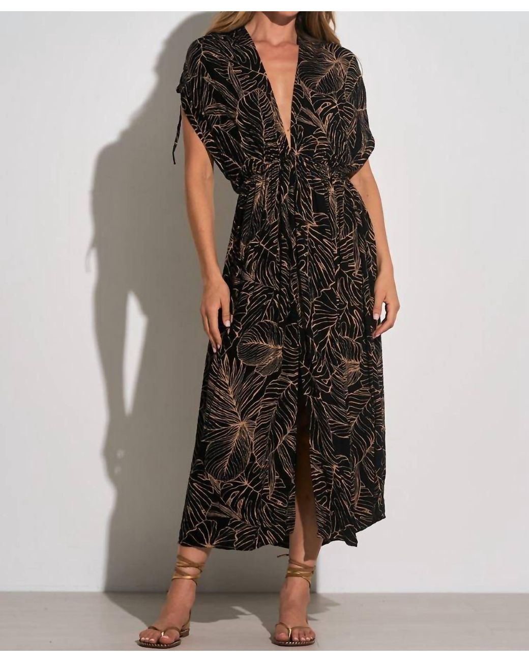 Elan Leilani Maxi Dress in Black | Lyst