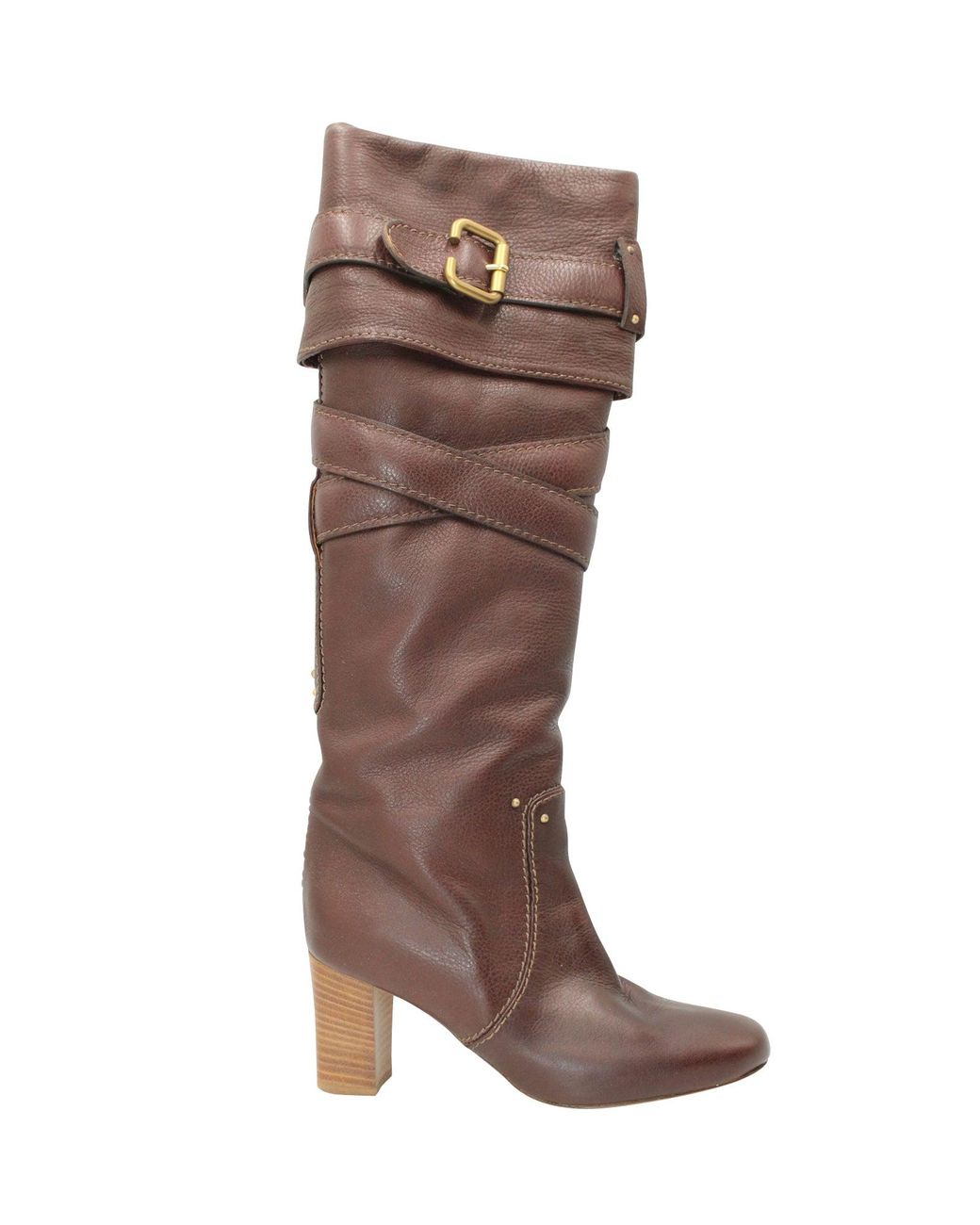 Chloé Chloe Paddington Knee Boots in Brown | Lyst
