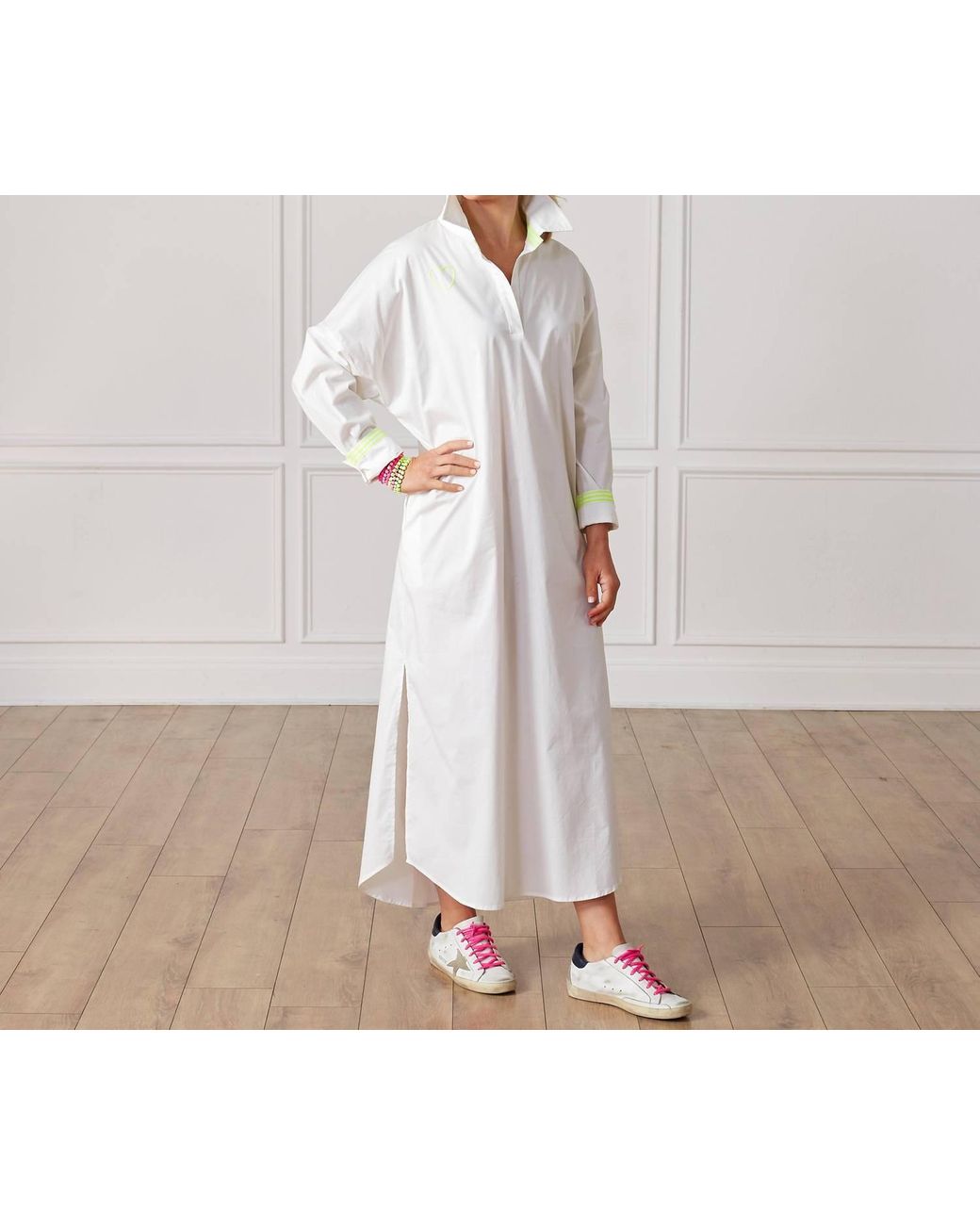 Caryn Lawn Susie Dress in Gray | Lyst