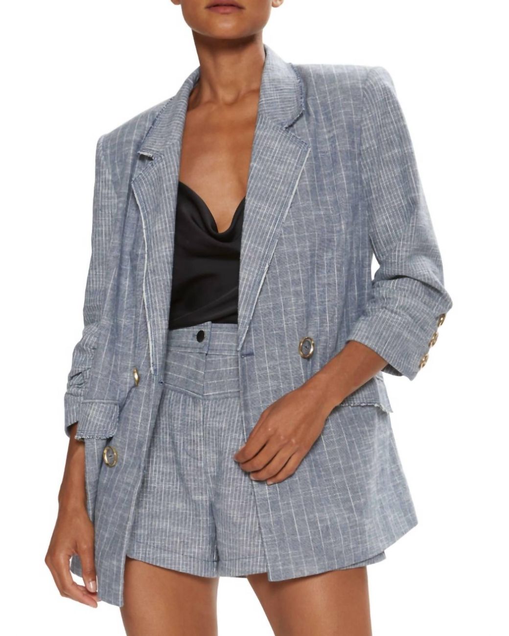 Ramy Brook Lilianna Blazer Jacket in Gray | Lyst