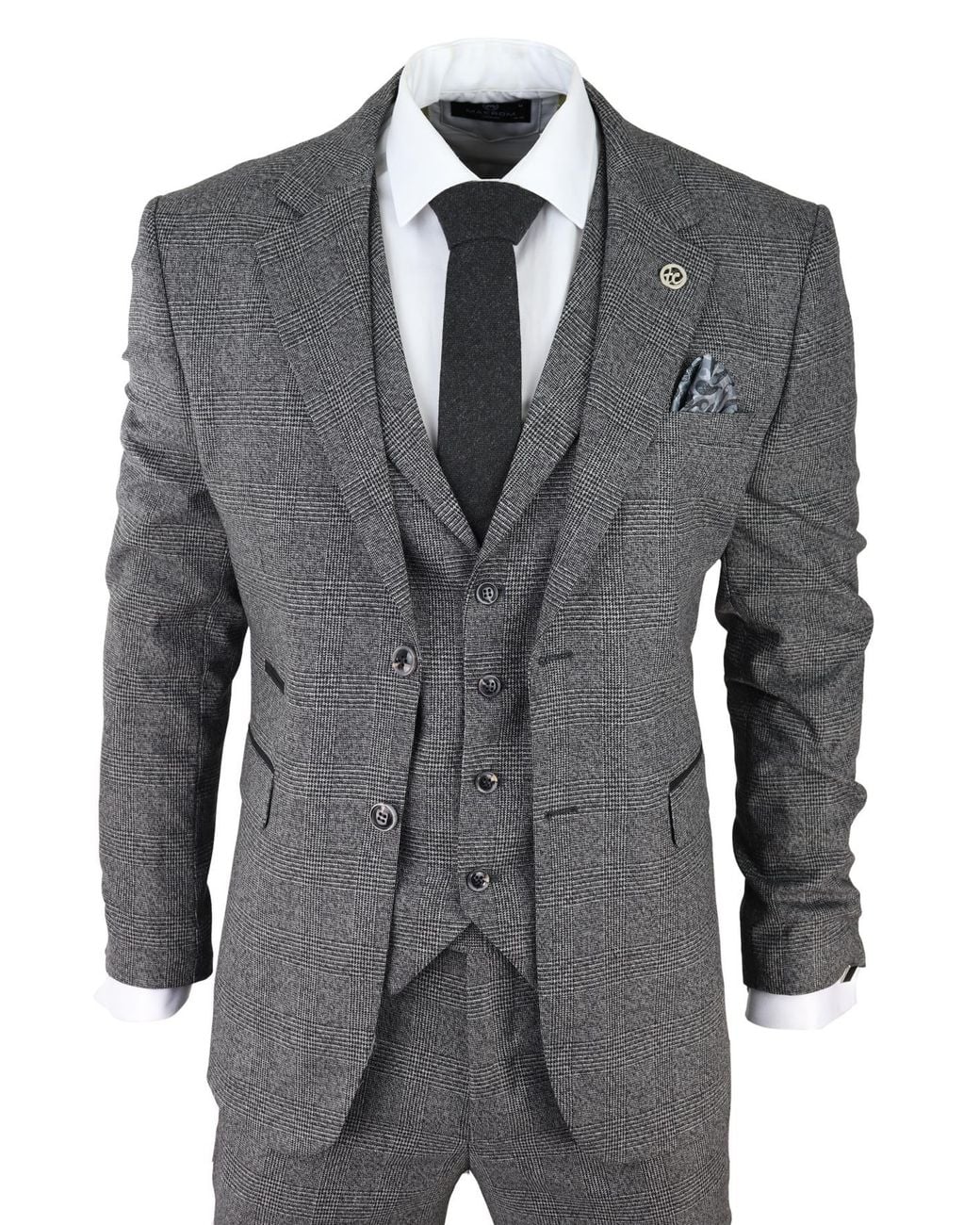 Oliver Tweed 3 Piece Suit Prince Of Wales Check Classic Tailored Fit ...