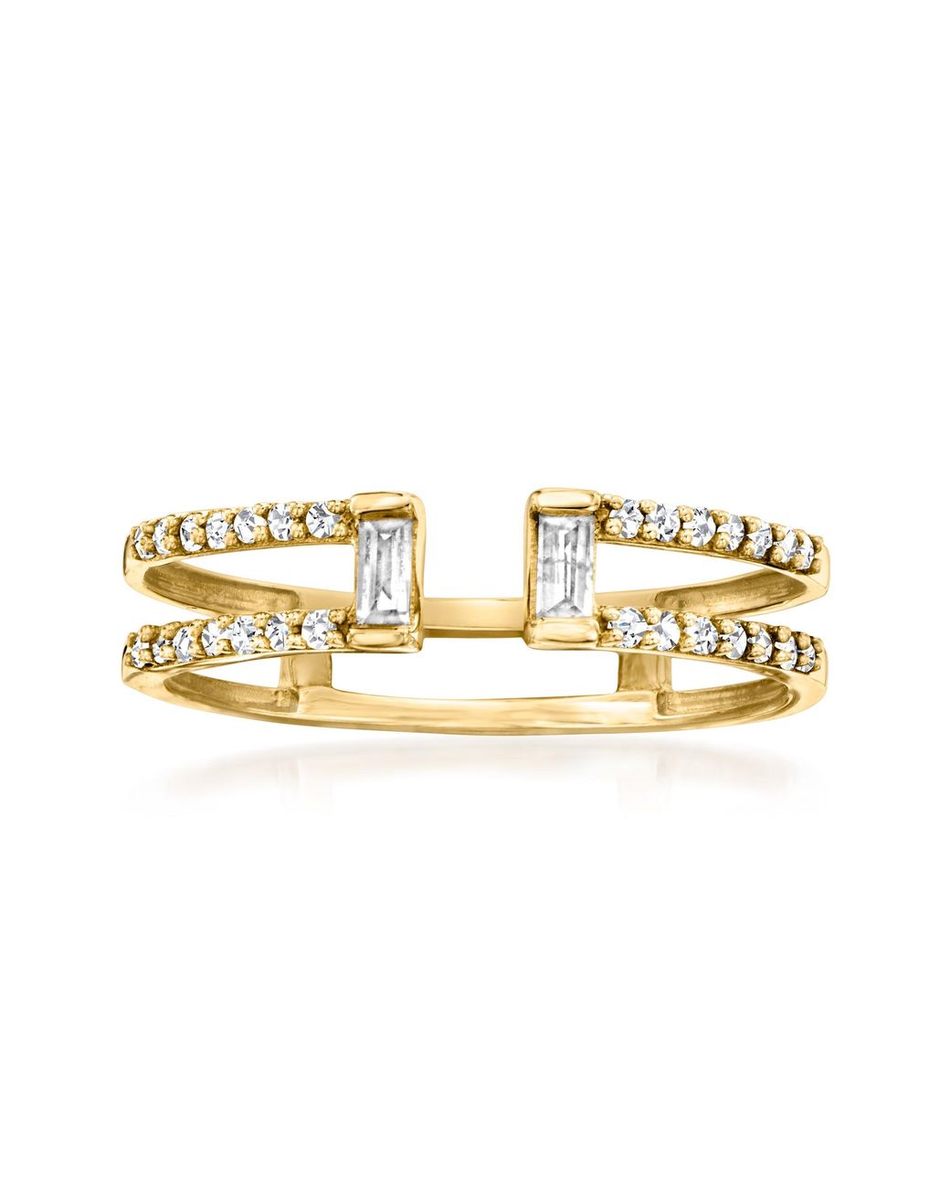 RS Pure By Ross-Simons Diamond Open-Space Ring in Metallic | Lyst