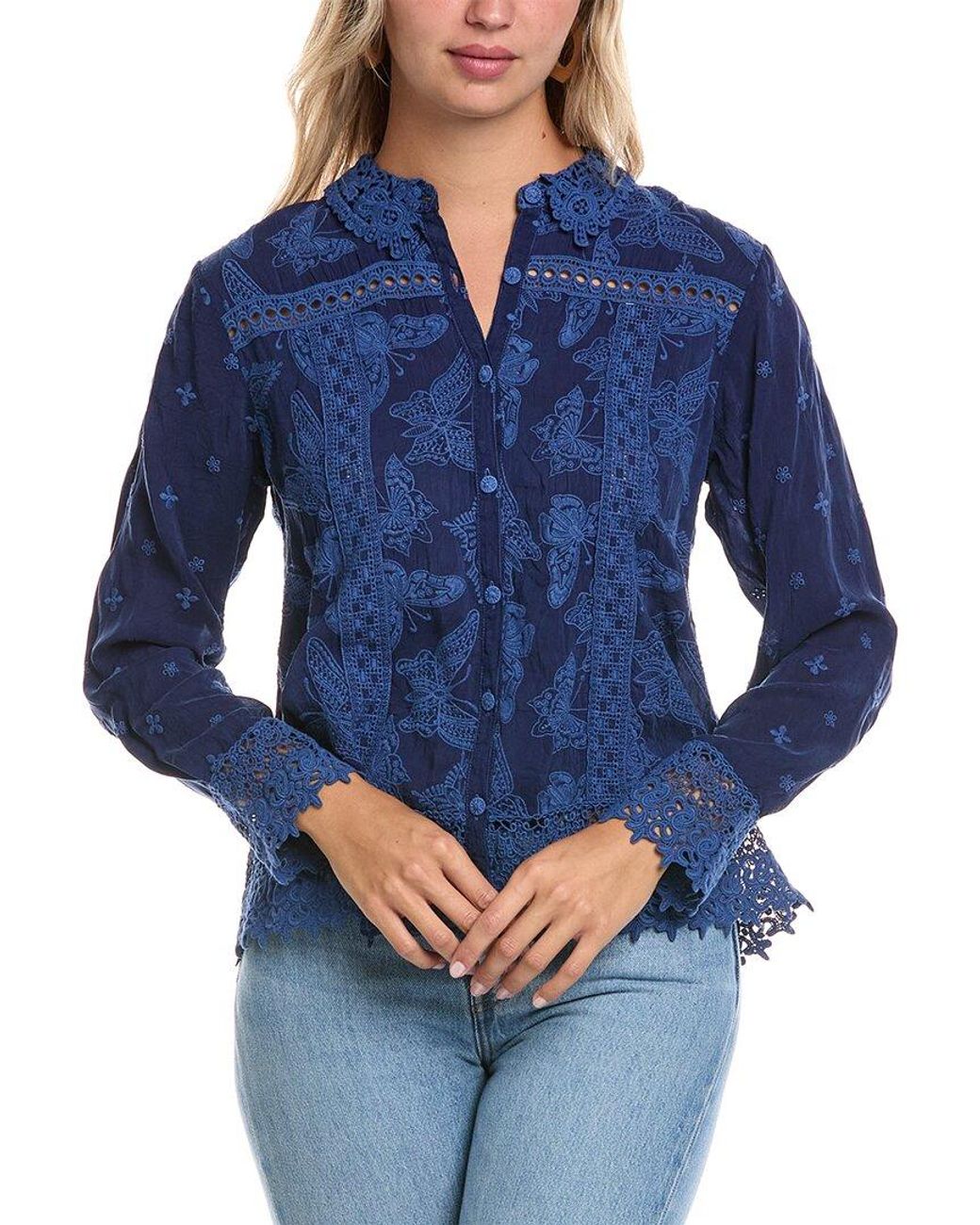 Johnny Was Yonah Jacket in Blue | Lyst