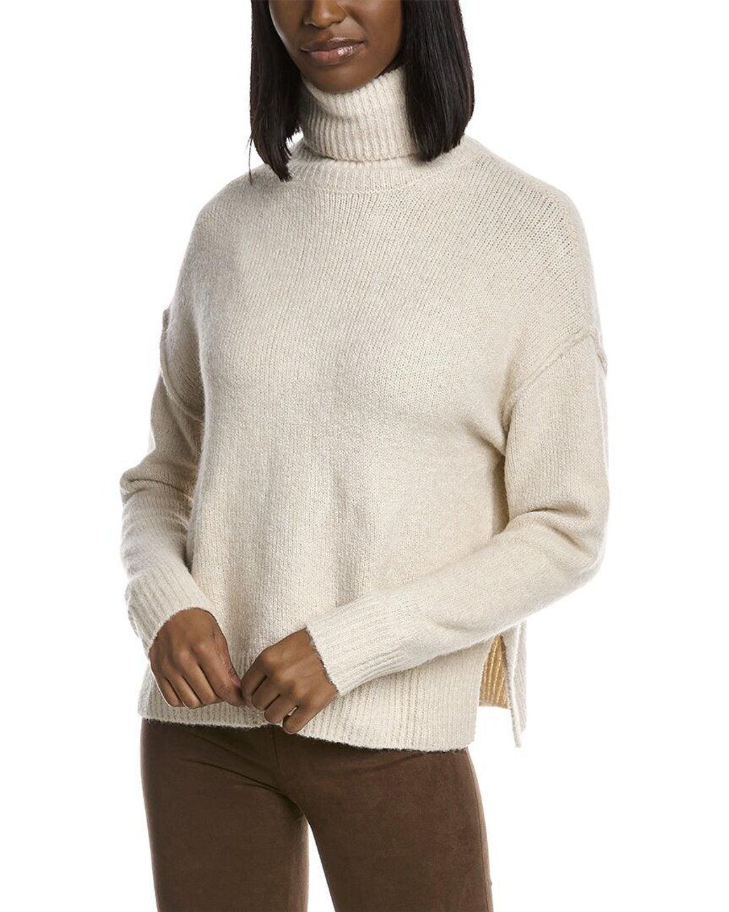 Max Studio Turtleneck Sweater in Natural | Lyst