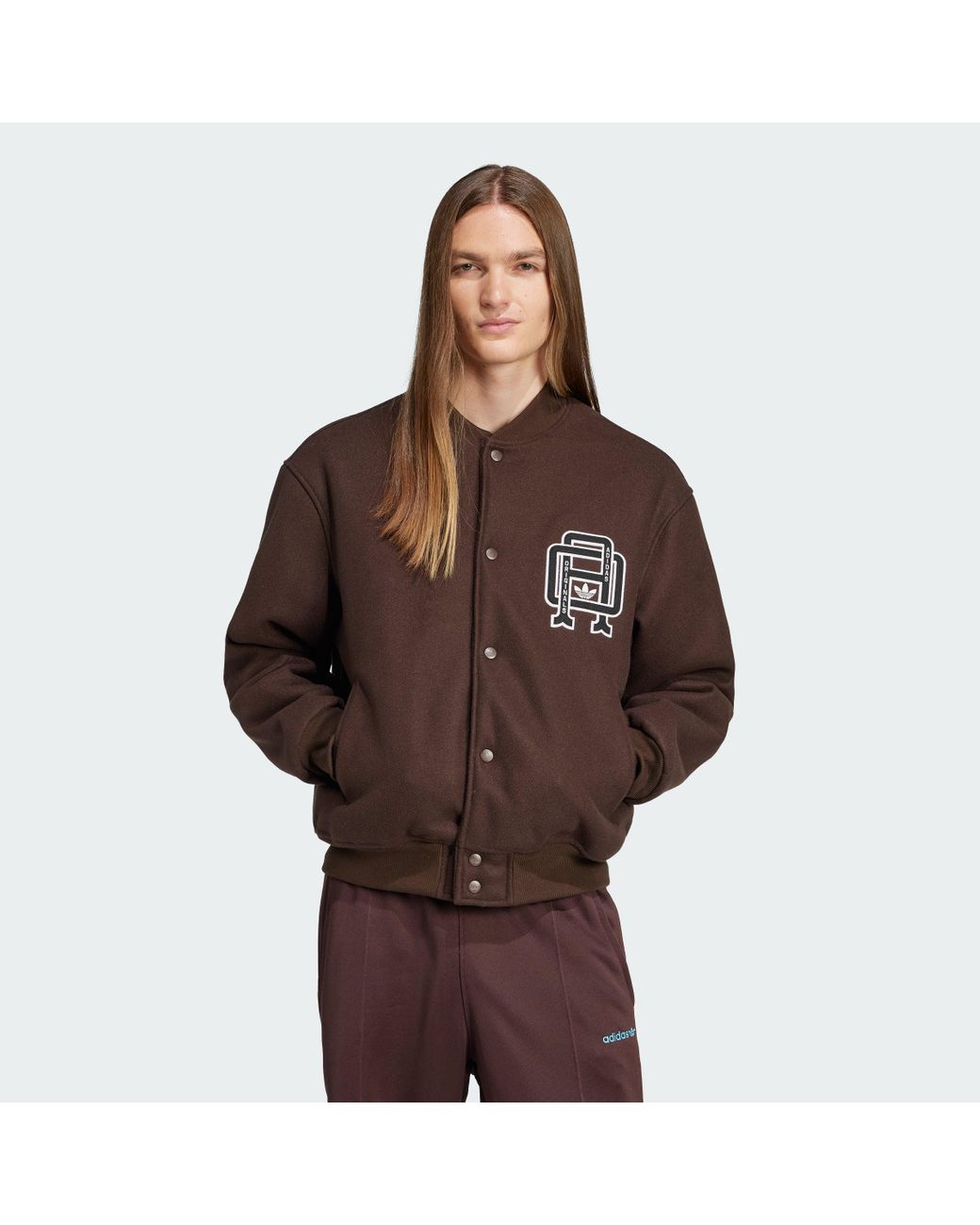 adidas Originals Bomber Jacket in Brown for Men | Lyst