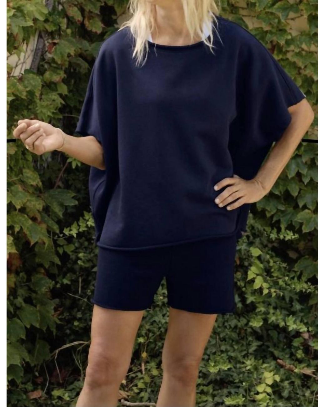 Frank And Eileen Capelet Triple Fleece Top In Blue Lyst
