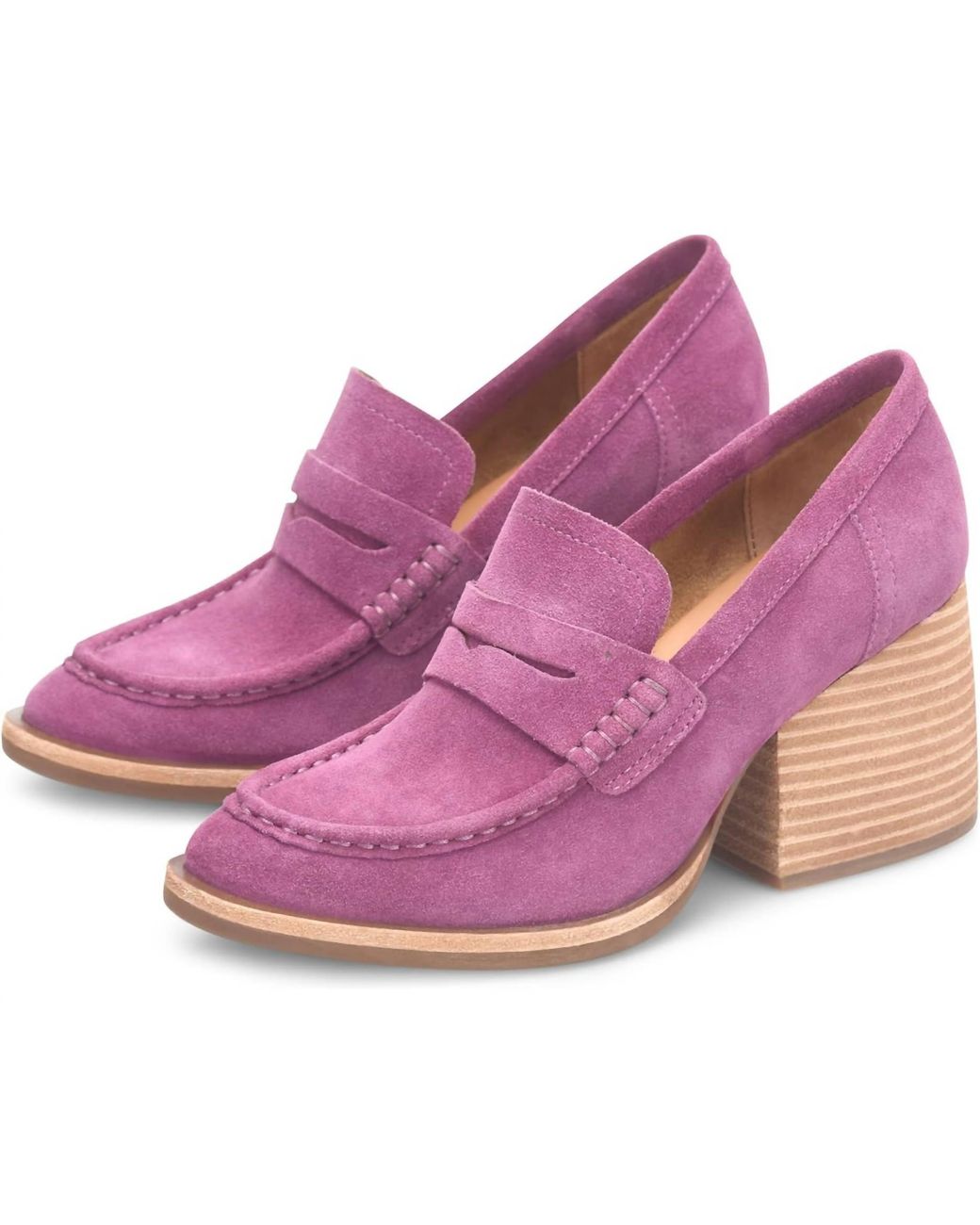 Kork-Ease Modeste Heeled Penny Loafer in Pink | Lyst