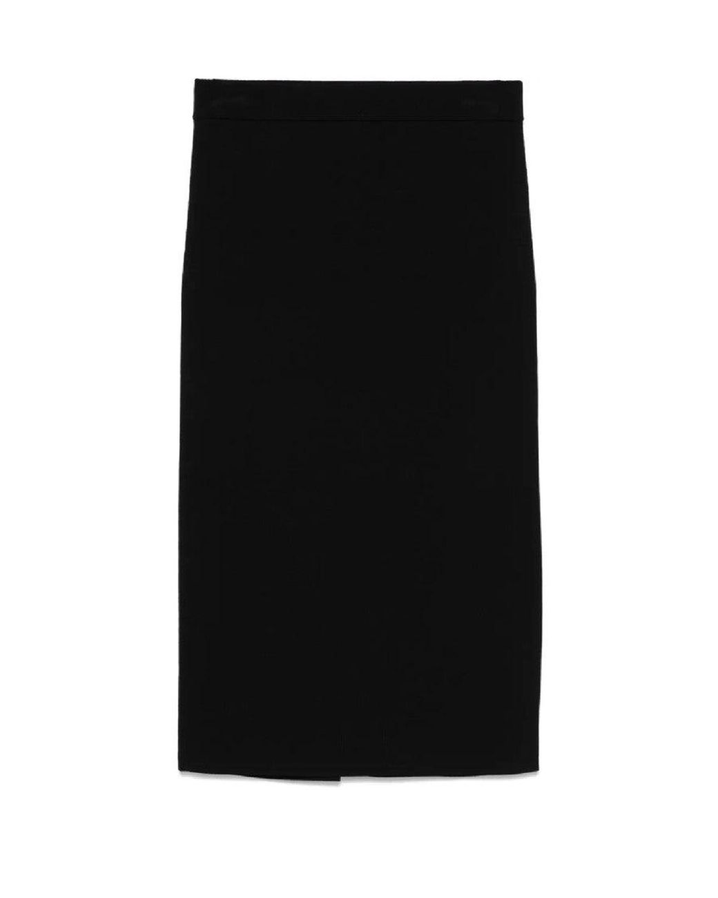 Max Mara Form-Fitting Losanna Midi Skirt With Smooth Waistband in Black ...