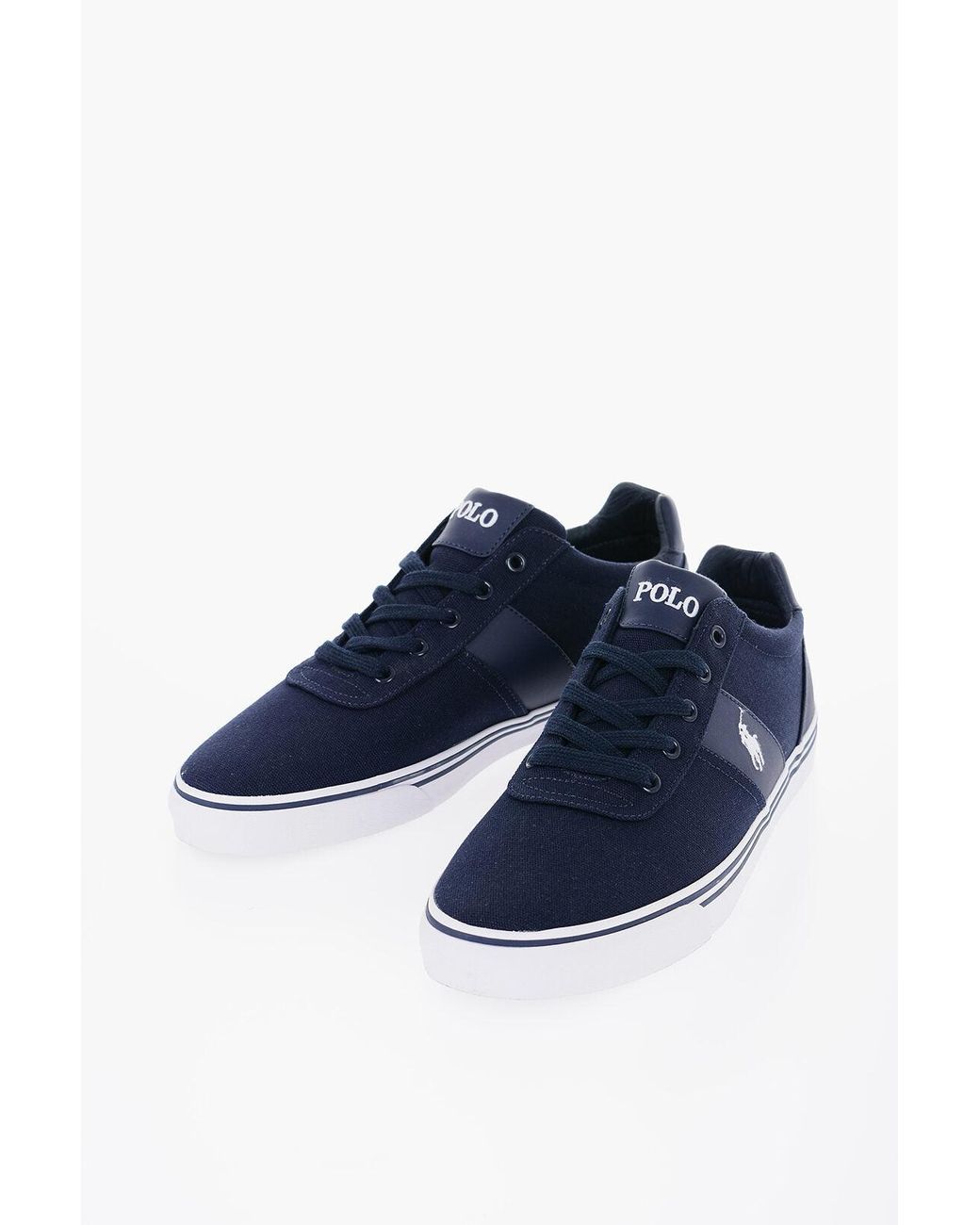 Polo Ralph Lauren Fabric Hanford-Ne Low-Top Sneakers With Contrast Logo ...